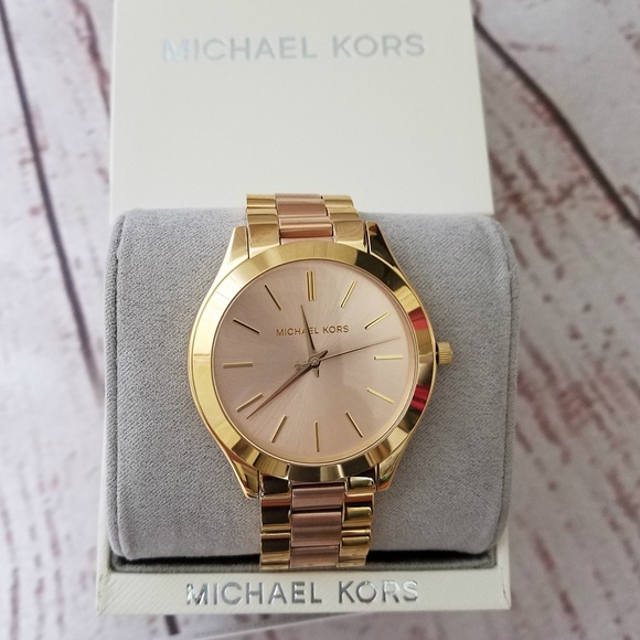 Michael Kors | Accessories | Michael Kors Slim Runway Twotone Watch ...